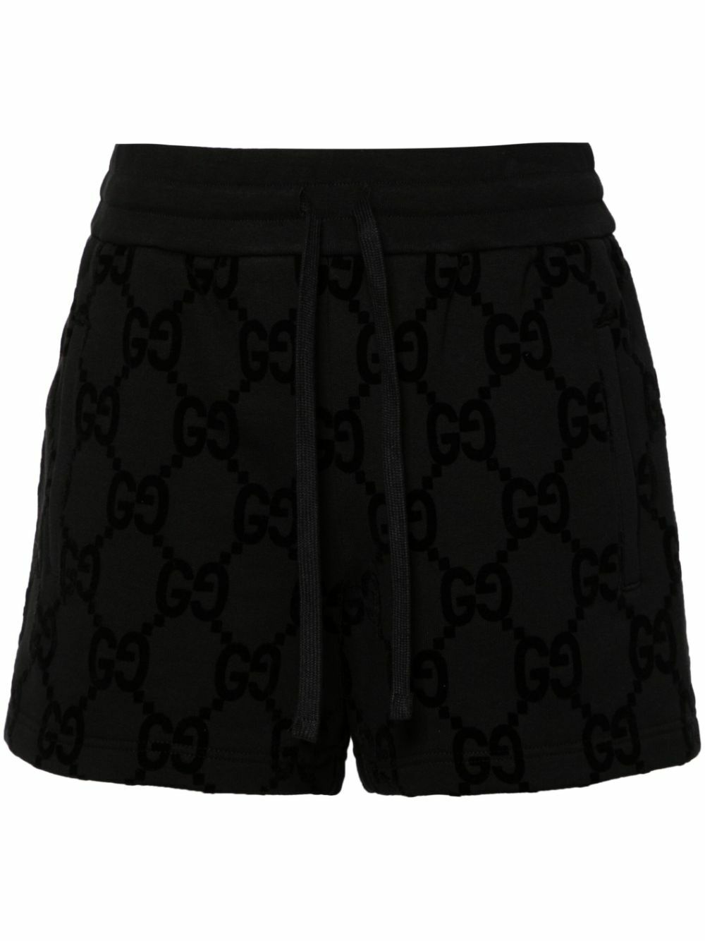 Gucci Black Interlocking G Cotton Shorts Gucci