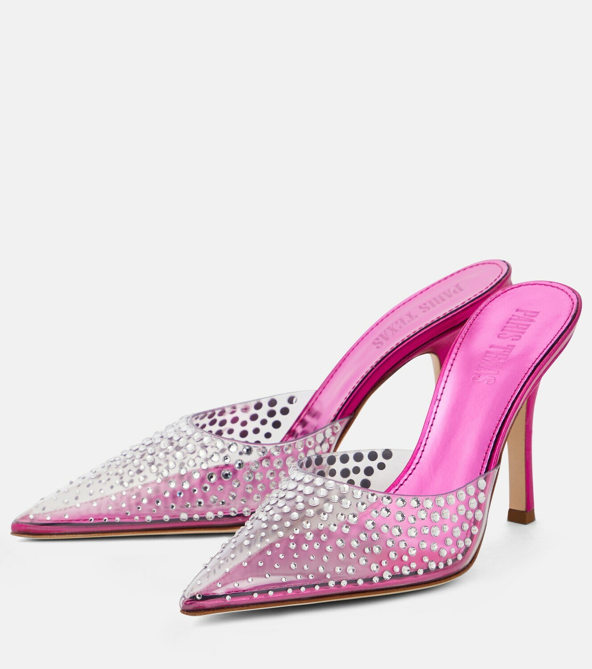 Paris Texas - Hollywood embellished PVC mules Paris Texas