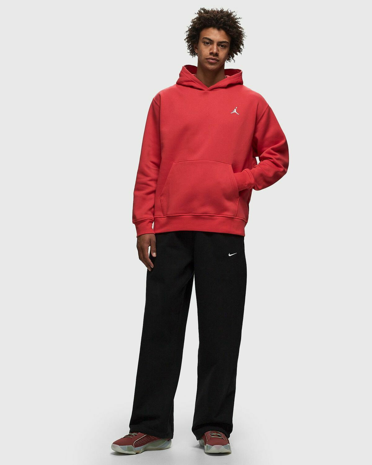 Jordan Essentials Fleece Pullover Red - Mens - Hoodies JordanLuca