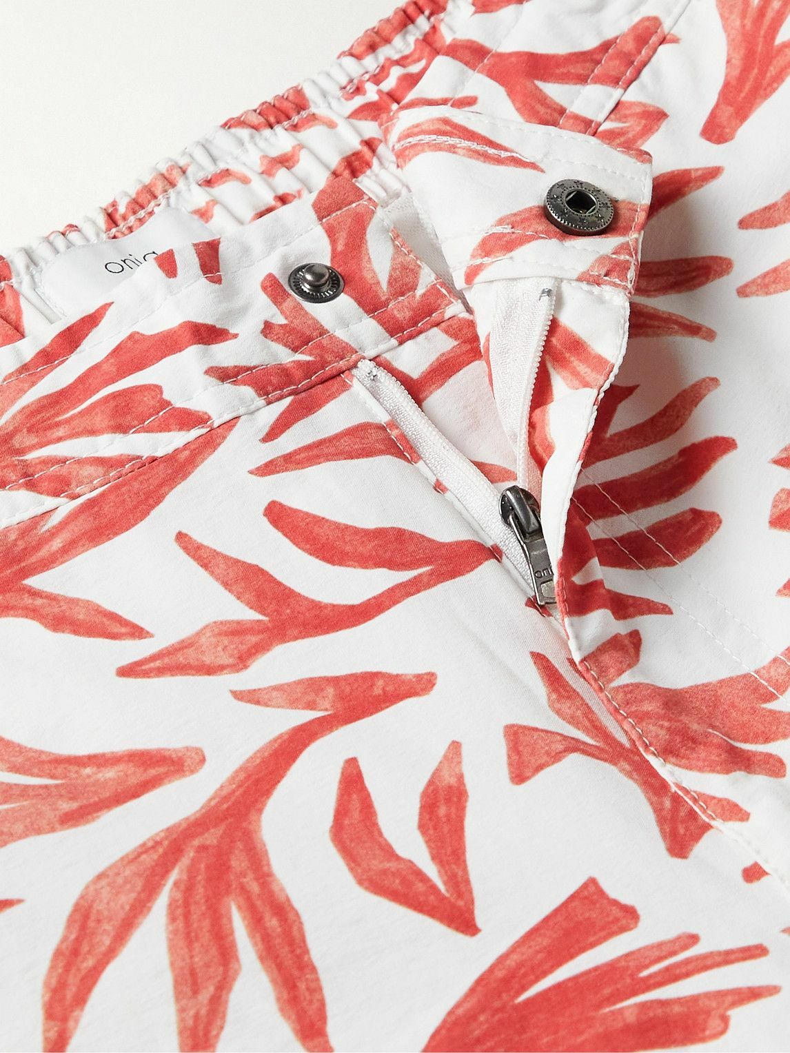 Onia - Calder Printed Mid-Length Swim Shorts - Red Onia
