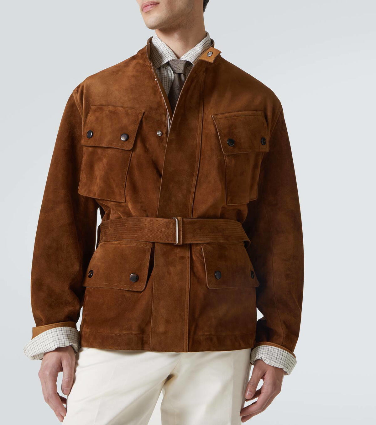 Dunhill Belted suede field jacket Dunhill