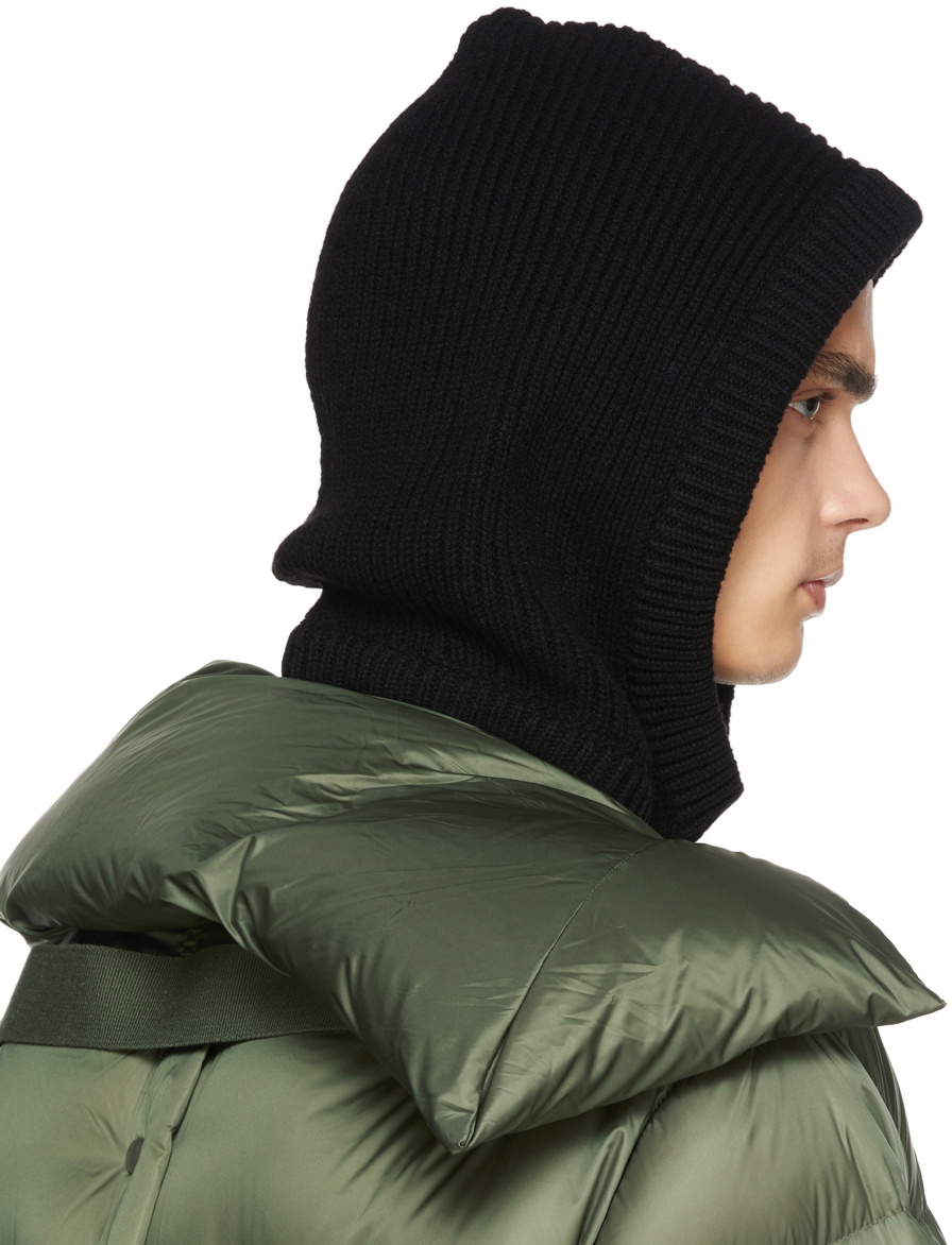 Rick Owens Black Cashmere Hood Rick Owens
