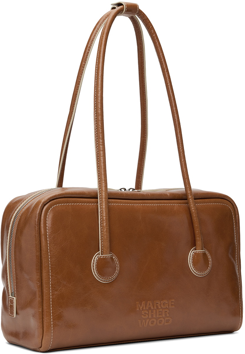 Marge Sherwood Brown Soft Boston Bag Marge Sherwood