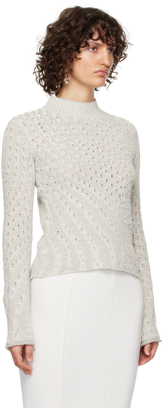 Acne Studios Gray Mock Neck Sweater Acne Studios