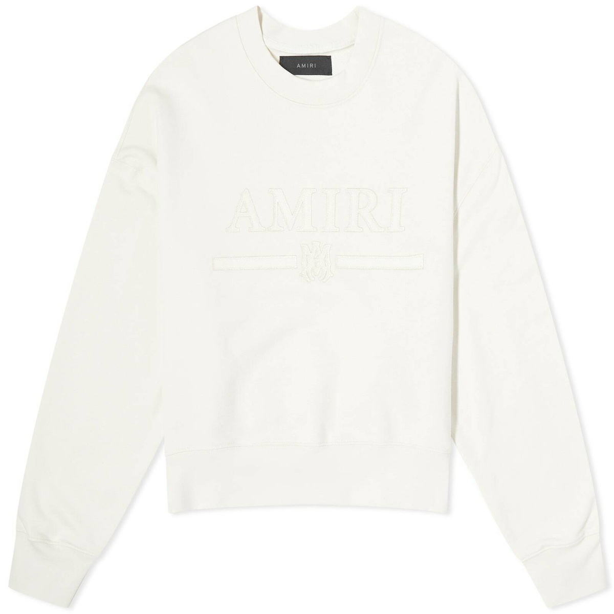 AMIRI Women's MA Bar Crop Crew Sweat in Beige Amiri