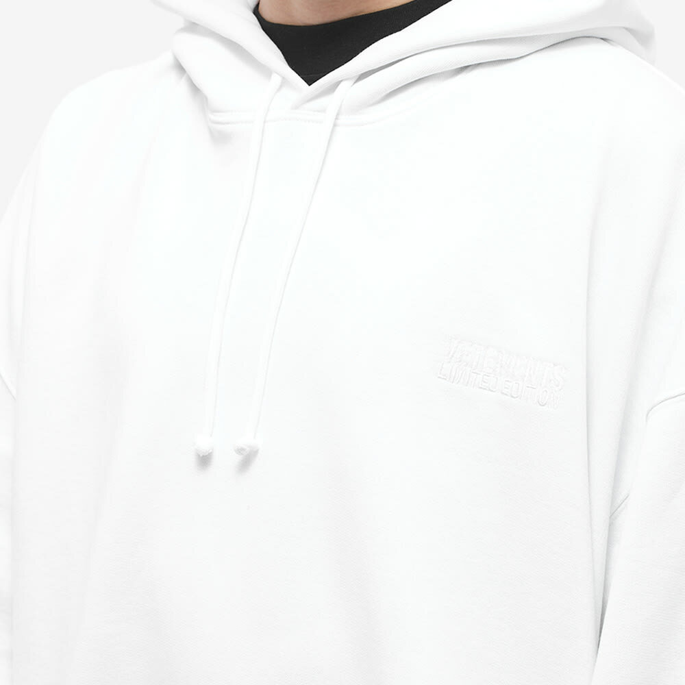 Vetements Men's All Popover Hoody in White Vetements
