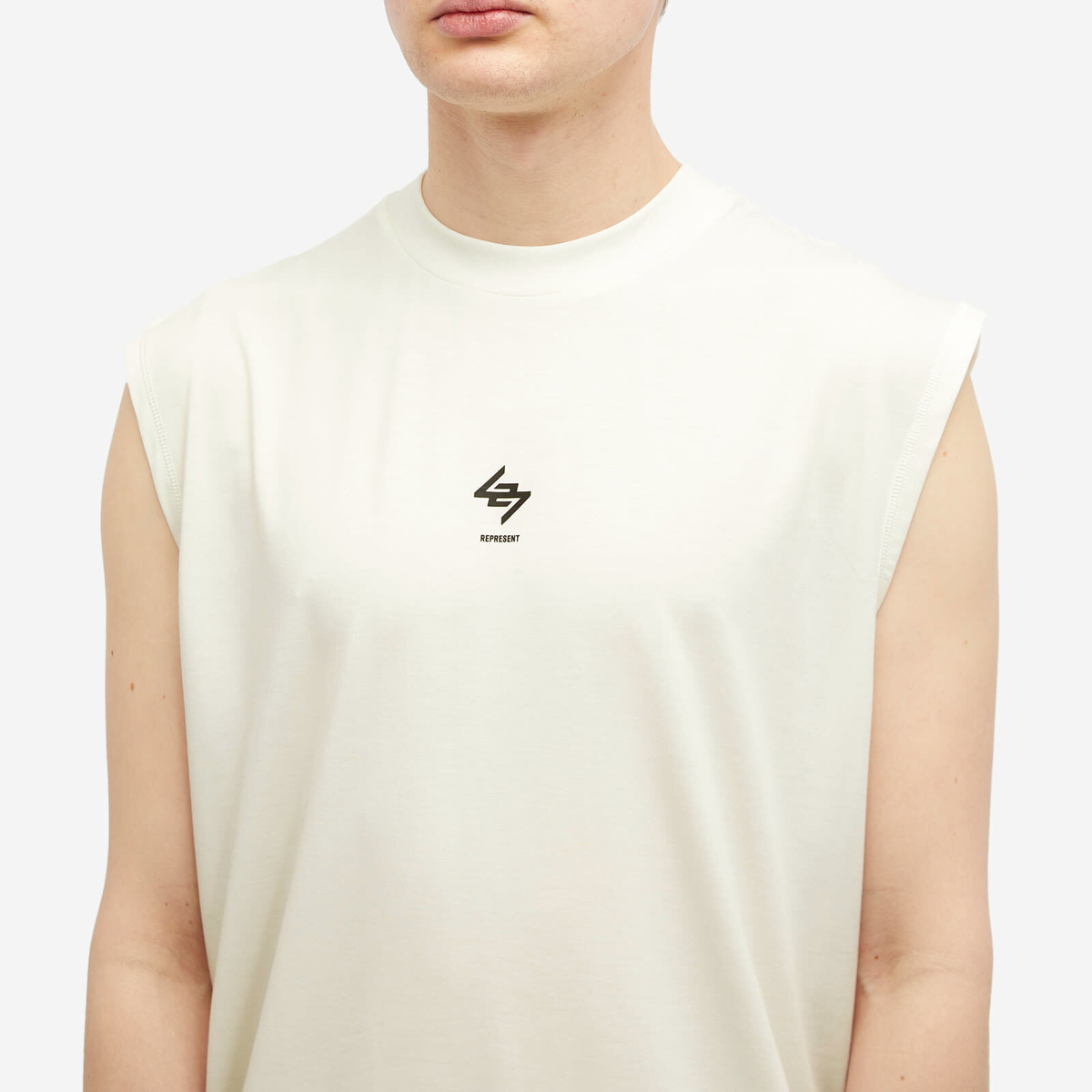 Represent Men's 247 Oversized Tank in Flat White Represent
