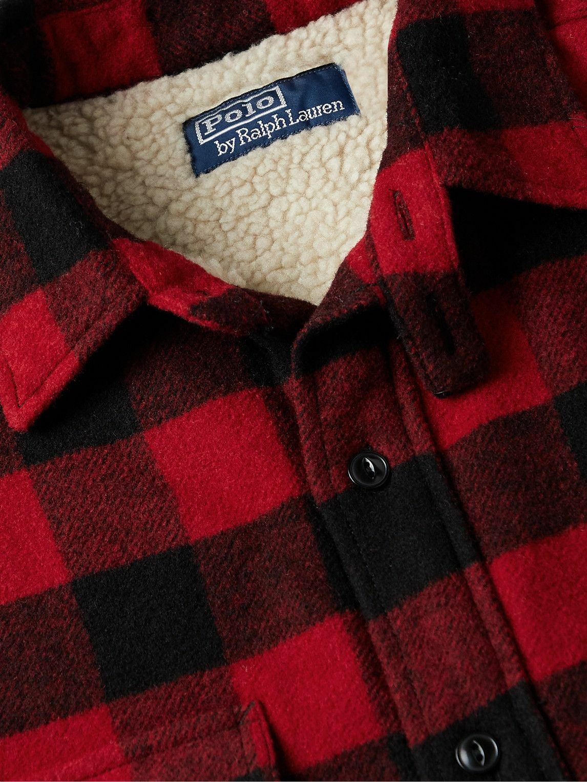 Polo Ralph Lauren - Checked Wool-Blend Flannel Overshirt - Red Polo ...