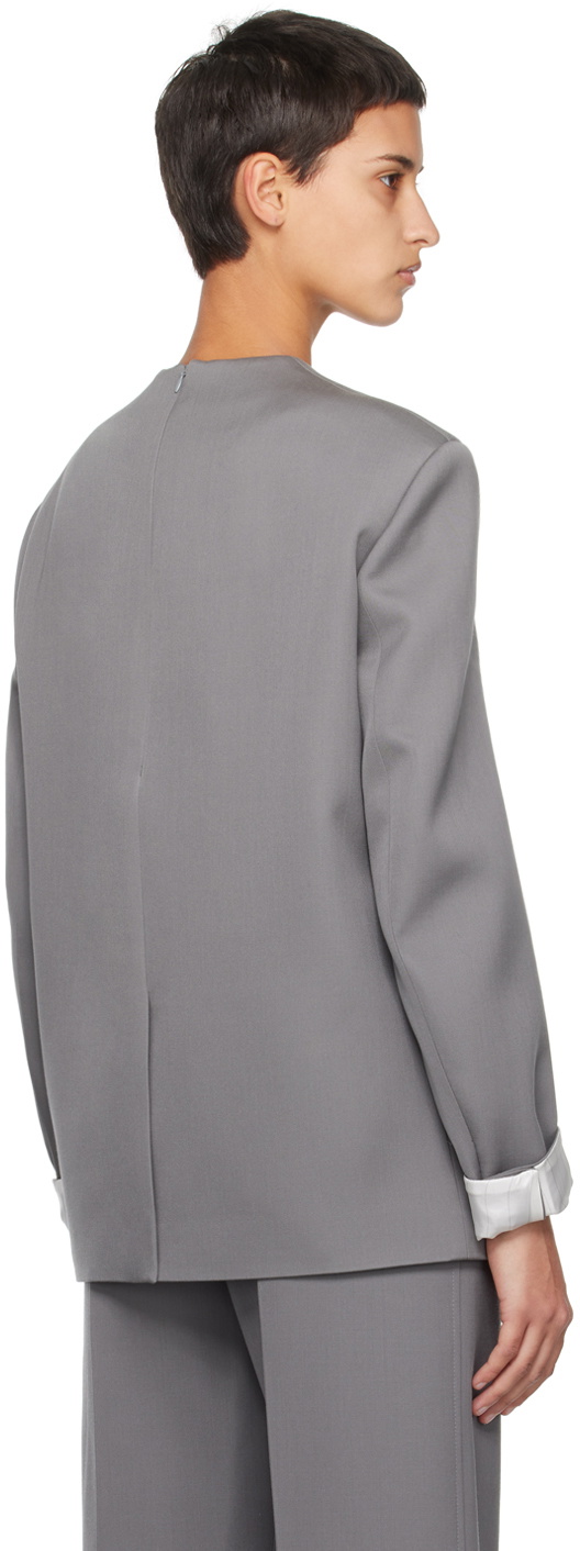 Bottega Veneta Gray Compact Jacket Bottega Veneta