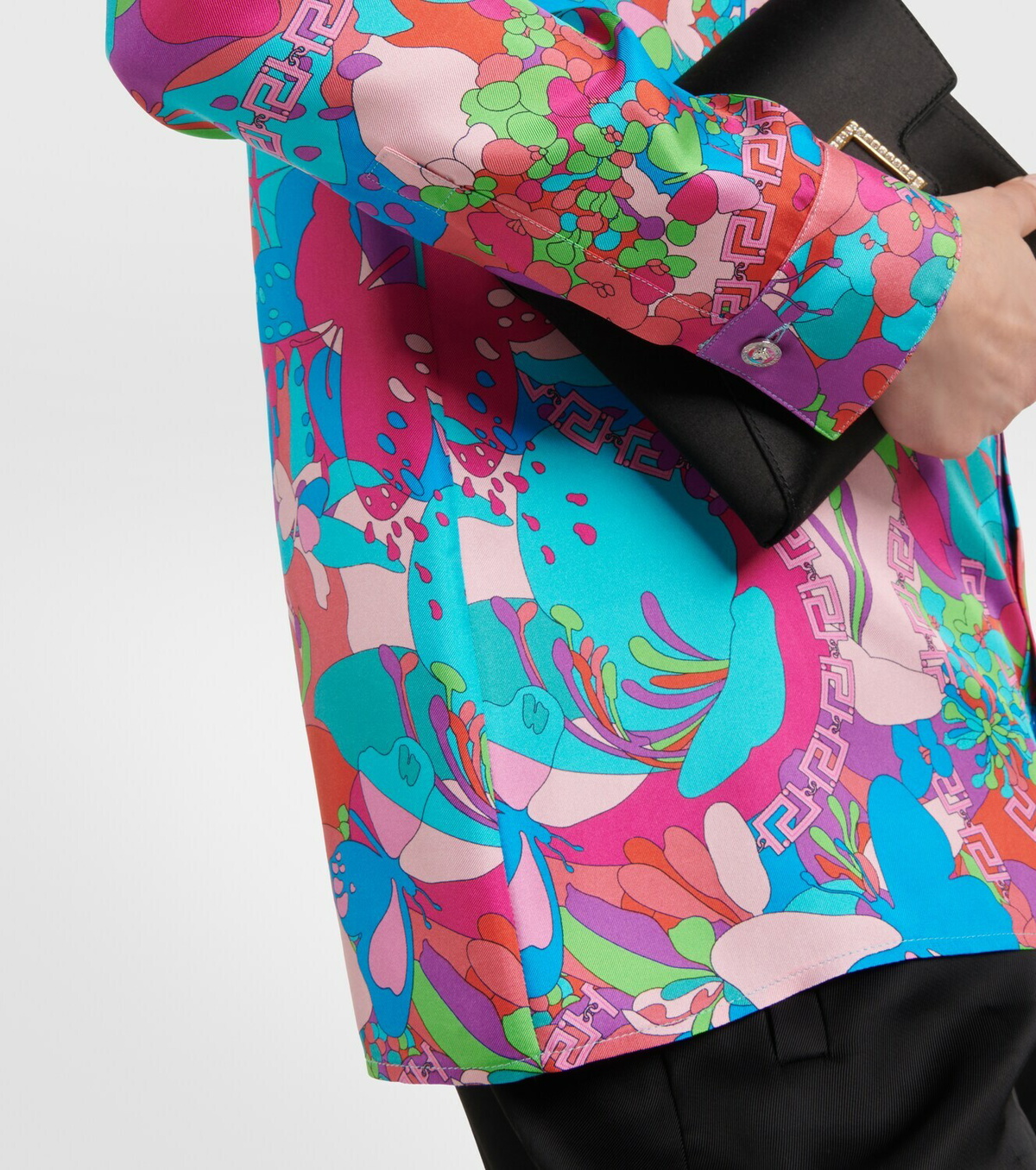 Versace x Dua Lipa Floral Summer silk twill shirt Versace