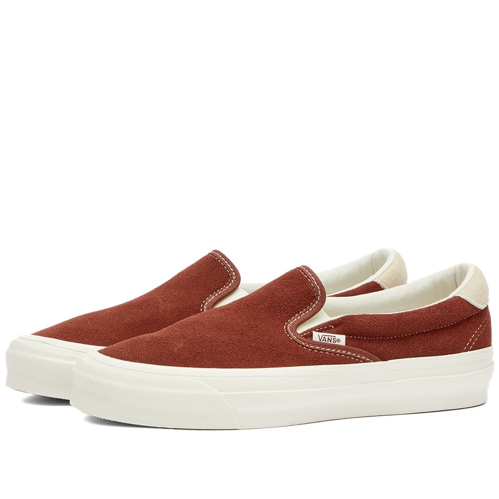 Vans Vault Men's OG Slip-On 59 LX Sneakers in Suede Brown Vans