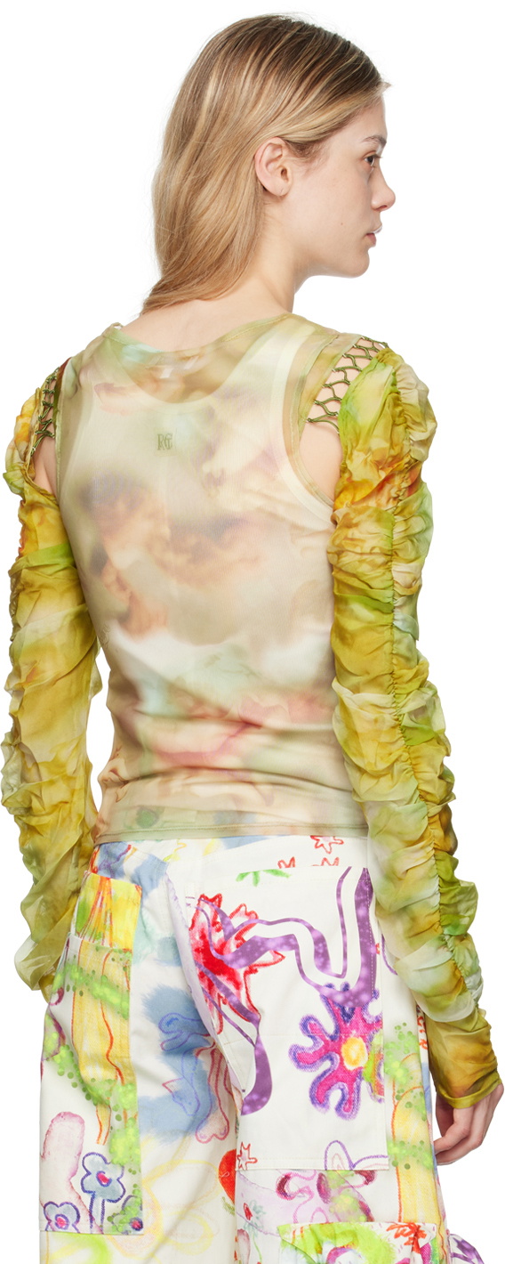 Collina Strada Green Cardio Delilah Blouse Collina Strada