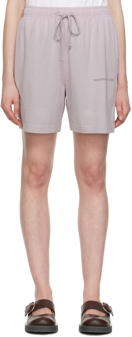 Acne Studios Purple Printed Shorts Acne Studios