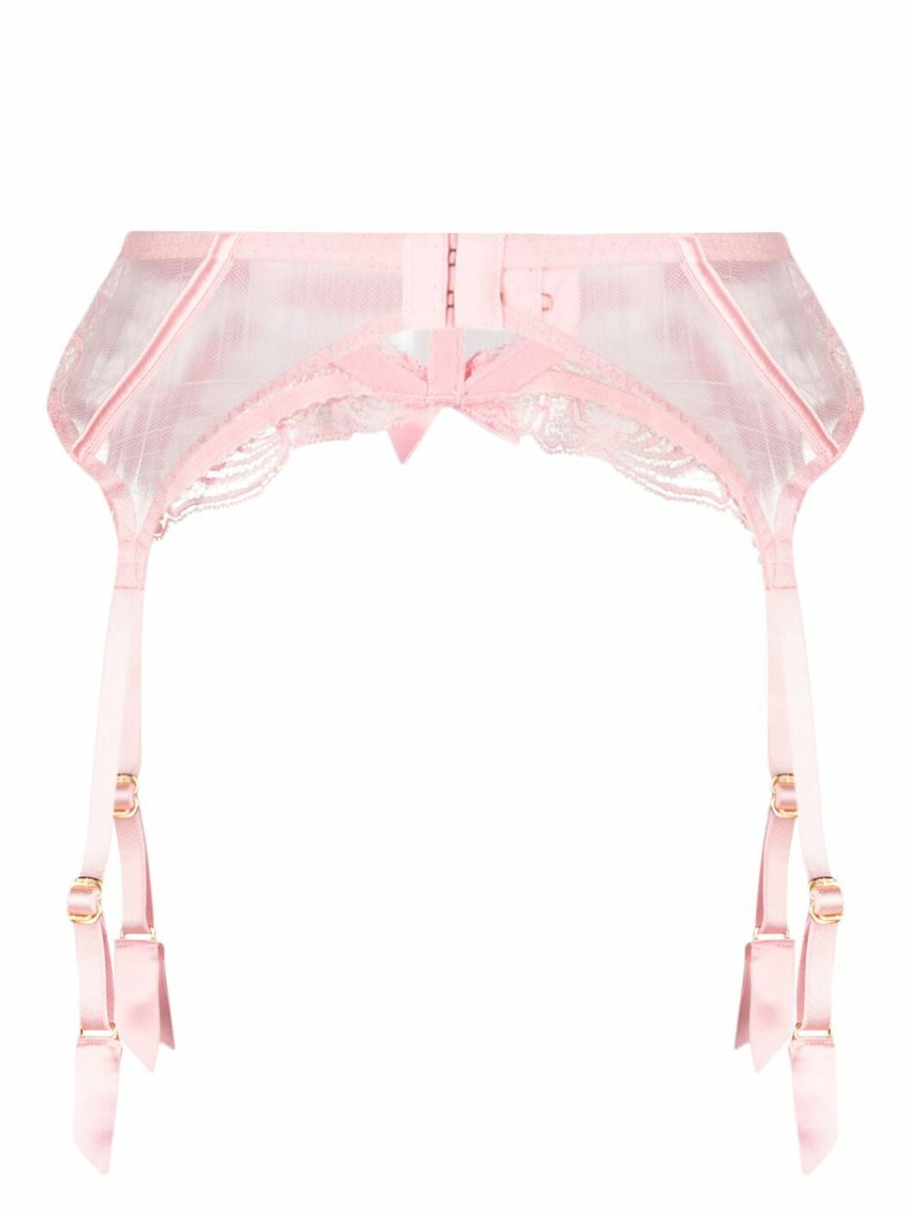 Agent Provocateur Pink Lace-Embellished Suspender Belt Agent Provocateur