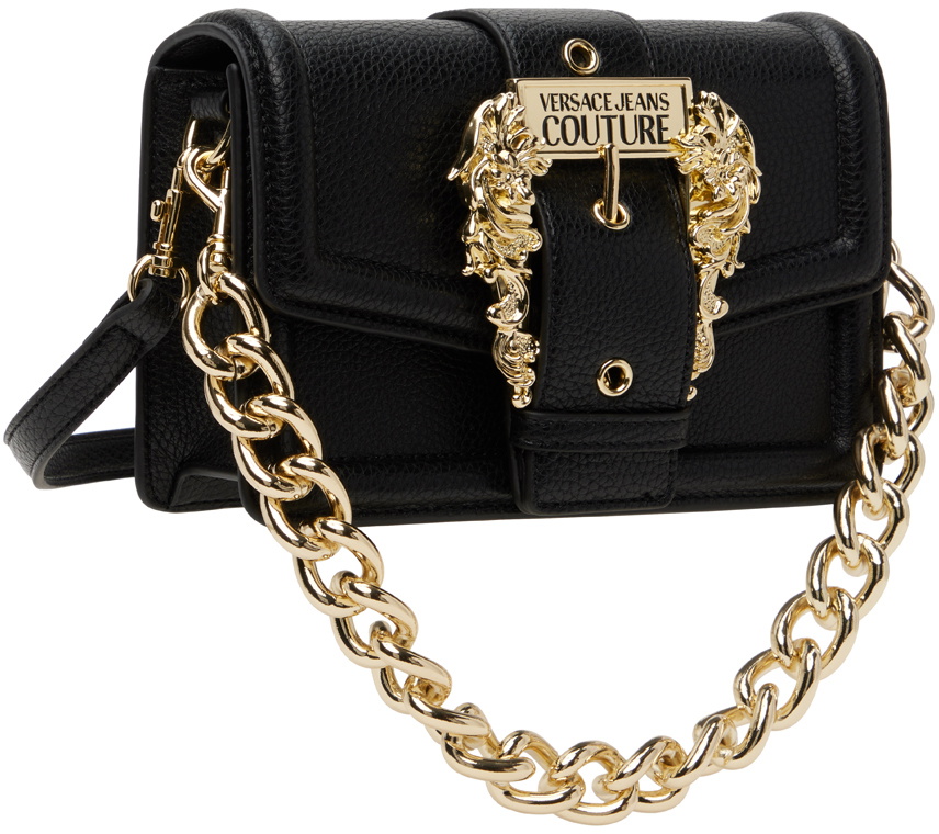 Versace Jeans Couture Black Curb Chain Bag Versace