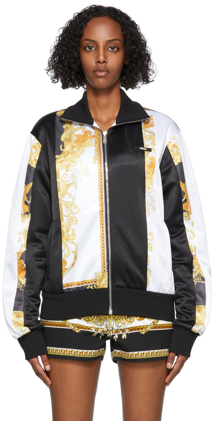 Versace Black Jersey Medusa Renaissance Jacket Versace