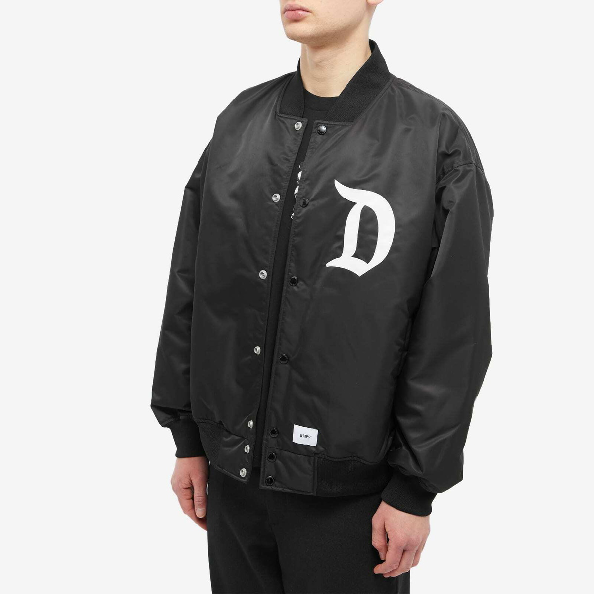 WTAPS Men's Team Varsity Jacket in Black WTAPS