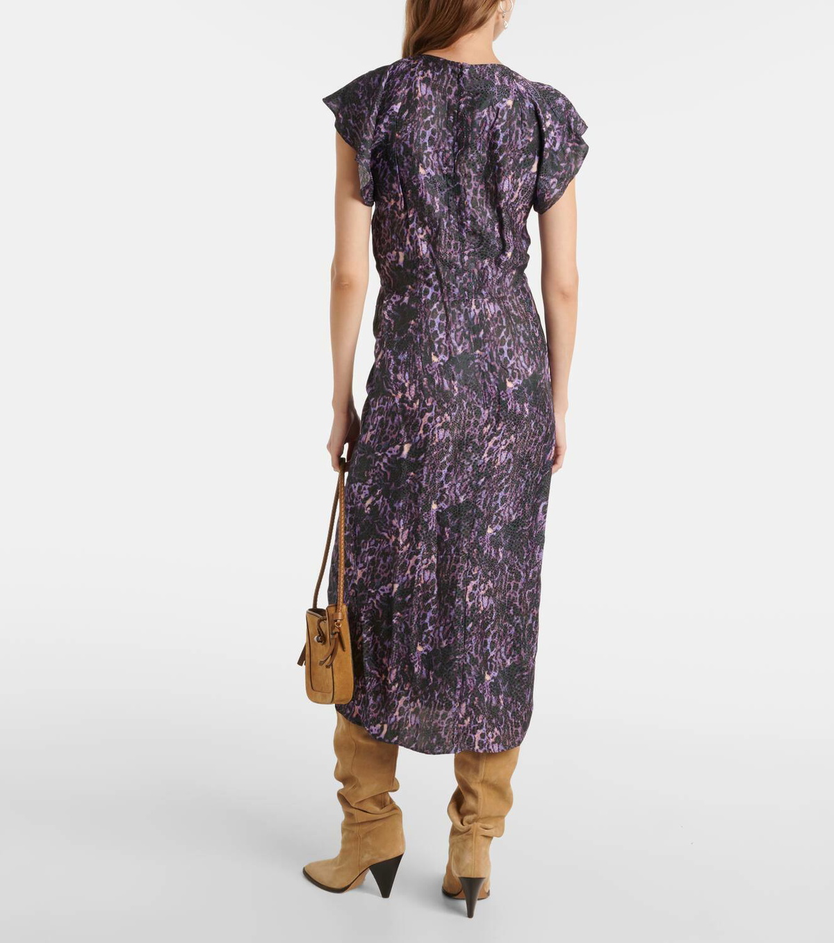 Isabel Marant Lyndsay printed gathered midi dress Isabel Marant