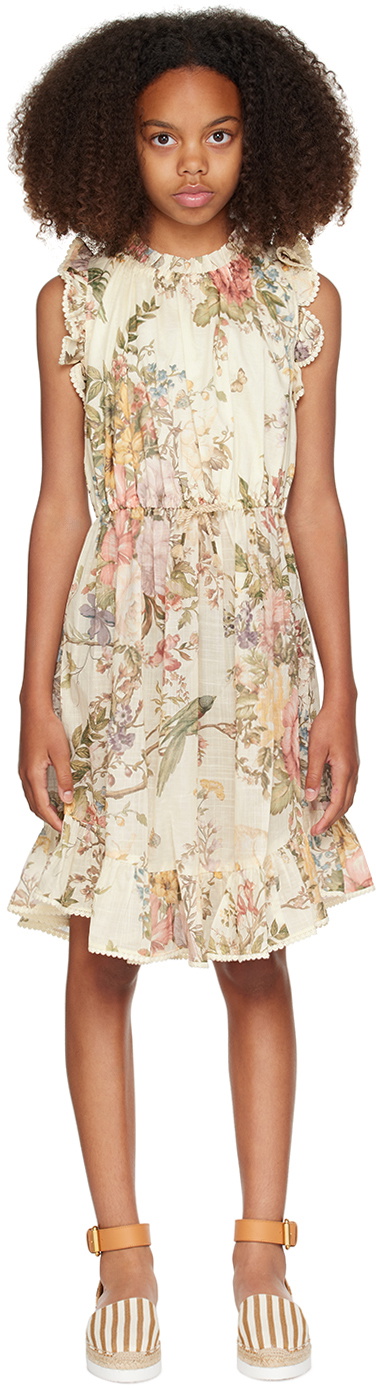 ZIMMERMANN Kids Off-White Waverly Flip Dress Zimmermann