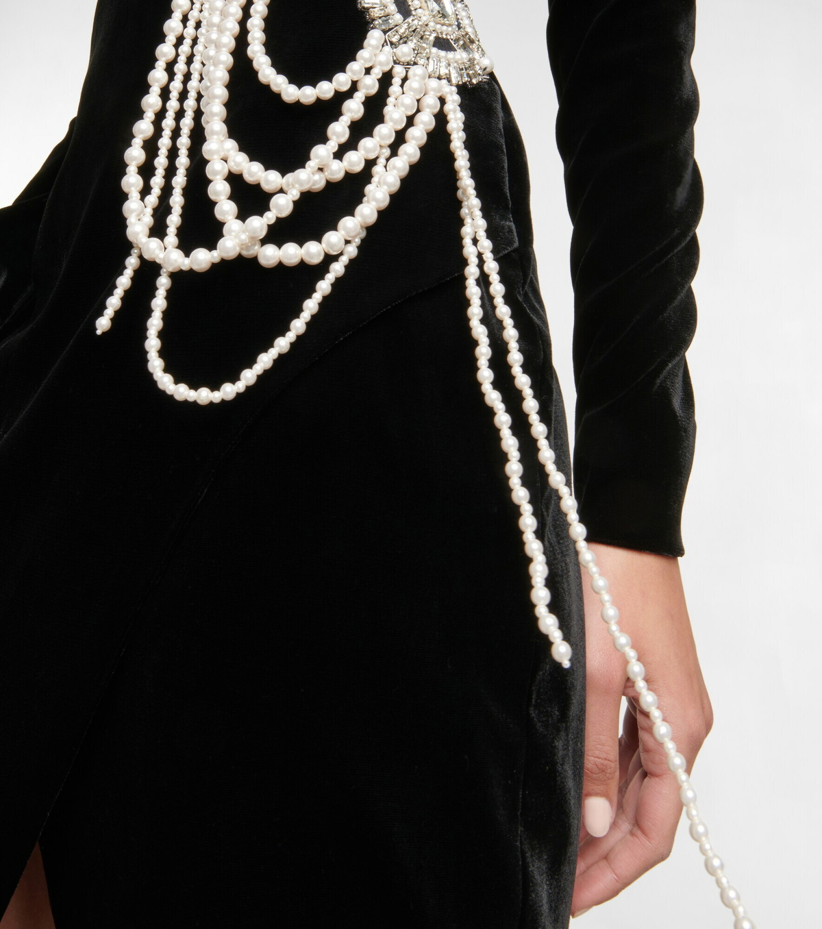 Balmain - Embellished velvet gown Balmain