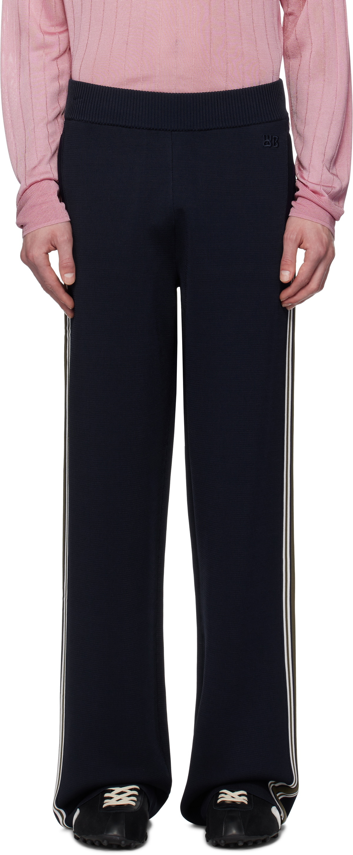 Wales Bonner Navy Tide Track Pants Wales Bonner