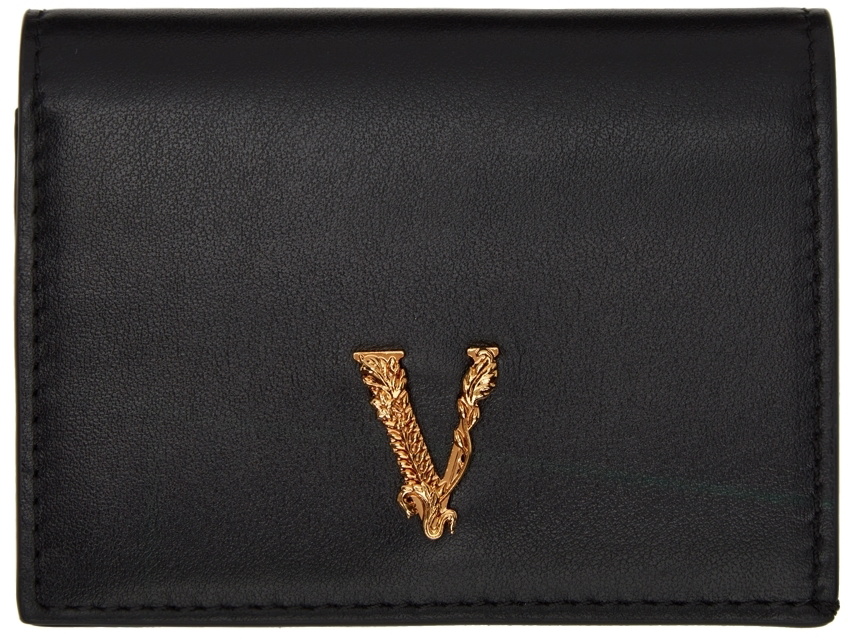 Versace Black & Gold Virtus Wallet Versace