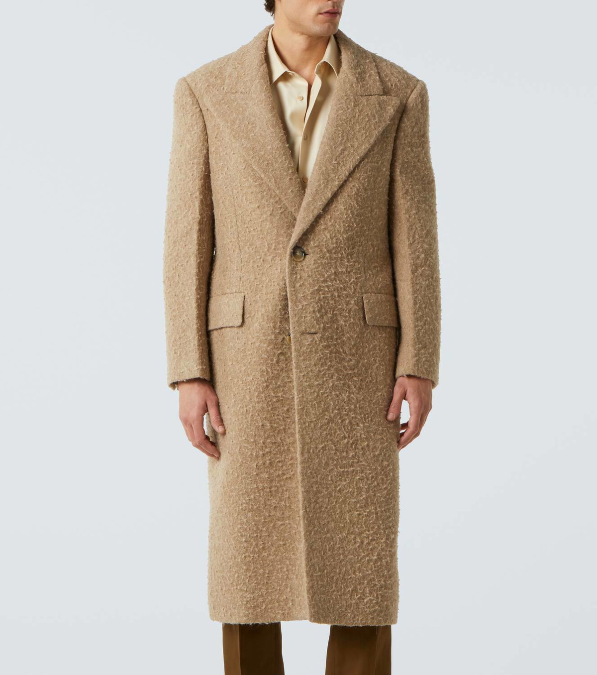 Burberry Linen and wool-blend overcoat Burberry