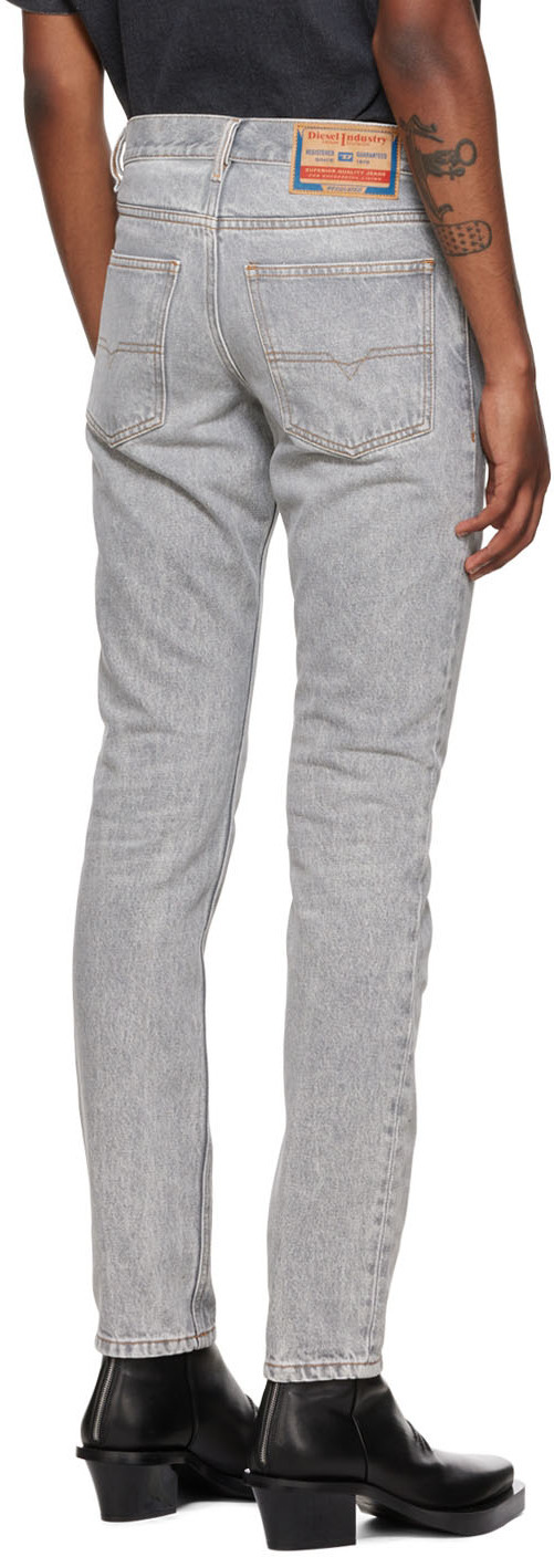 Diesel Gray Straight-Leg Jeans Diesel