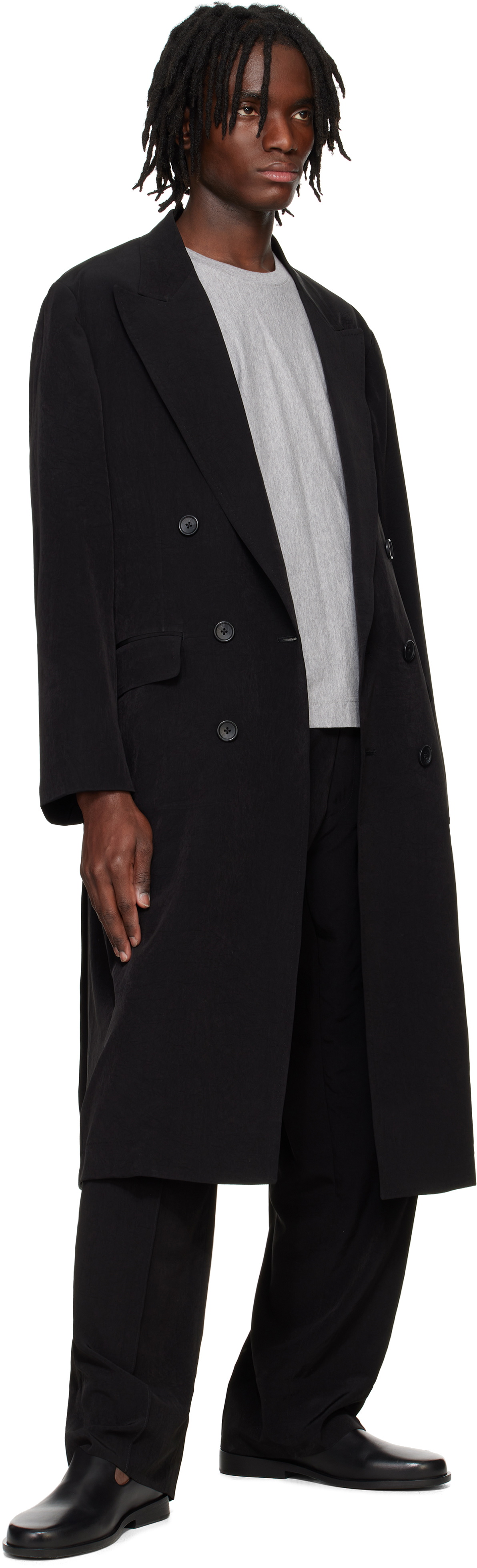 RAINMAKER KYOTO Black Chester Coat RAINMAKER KYOTO