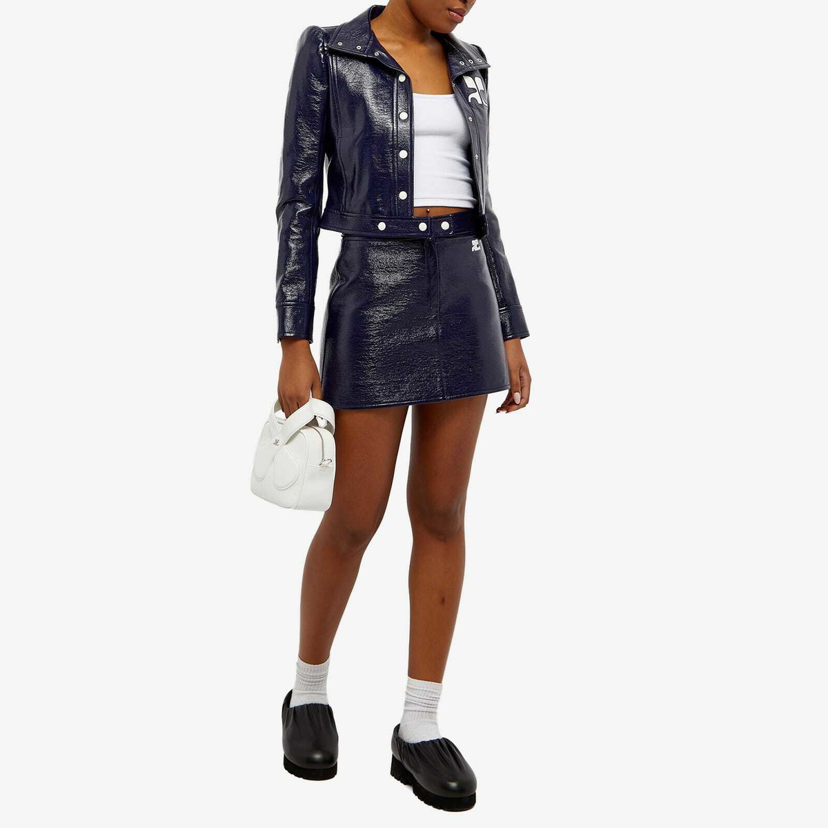 Courreges Women's Courrèges Reedition Vinyl Jacket in Ink Courreges