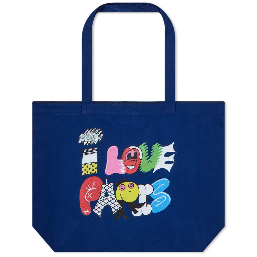 Carne Bollente Womens Love From Paris Tote Bag In Cream Carne Bollente