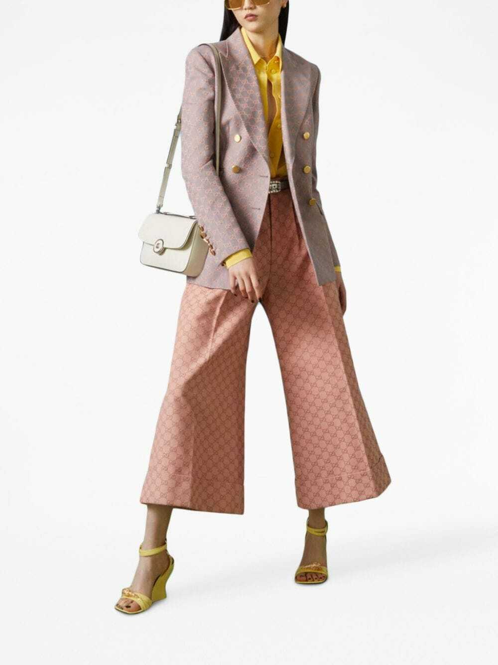 GUCCI - Gg Cotton Double-breasted Blazer Gucci