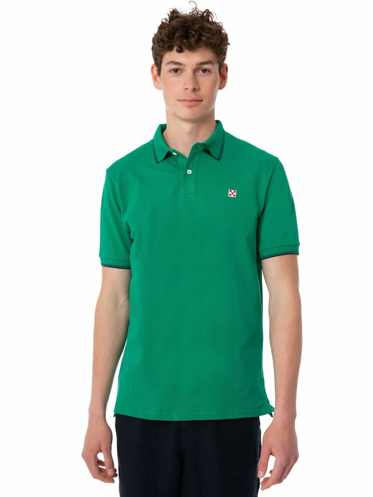 MC2 Saint Barth Green Piquet Polo With St. Barth Logo MC2 Saint Barth