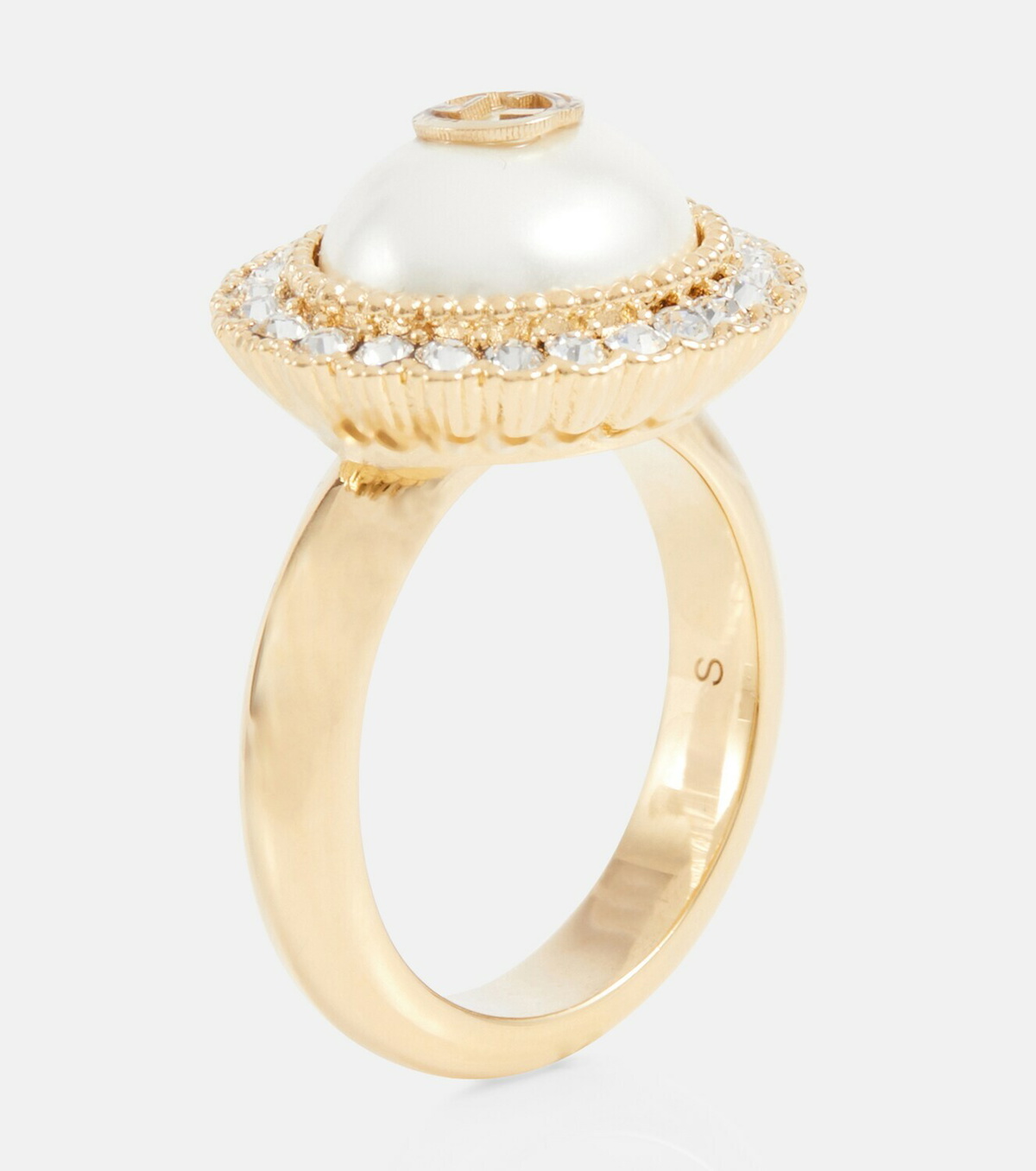 Gucci Interlocking G crystal-embellished ring Gucci