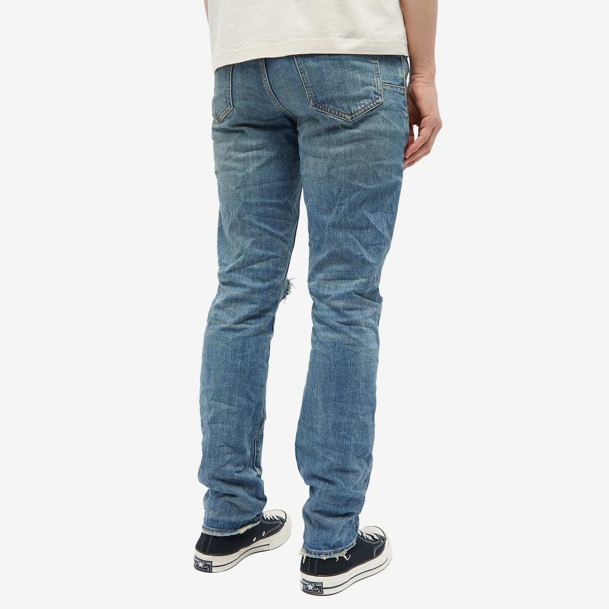 Purple Brand Men's Vintage Aged Indigo Blowout Jean in Denim Purple Brand