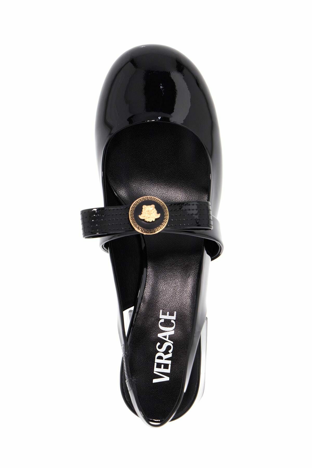 VERSACE gianni ribbon slingback Black Versace