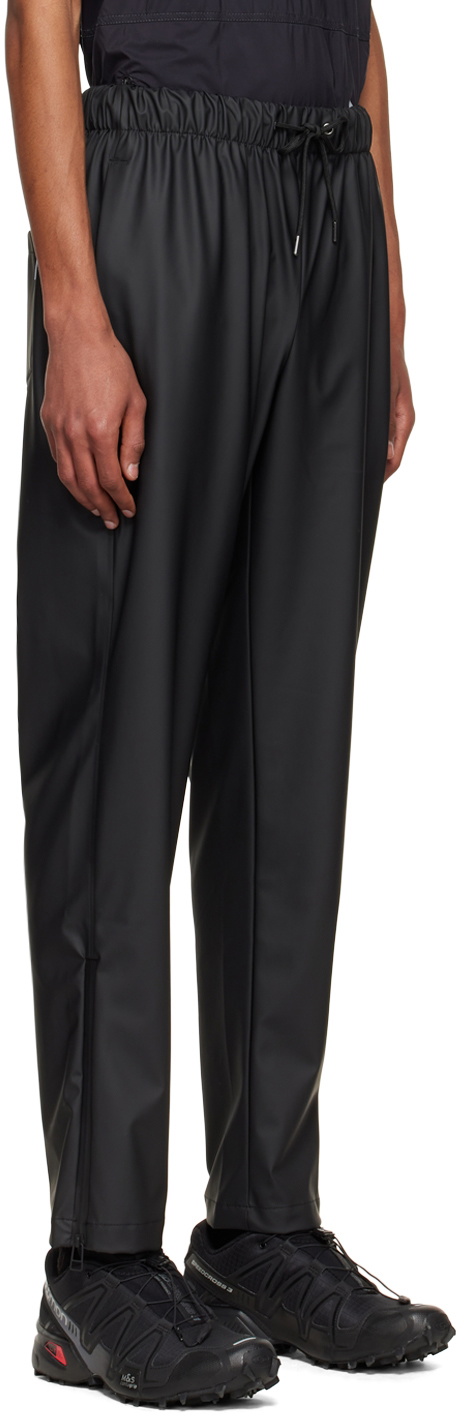 RAINS Black Polyester Slim Lounge Pants Rains