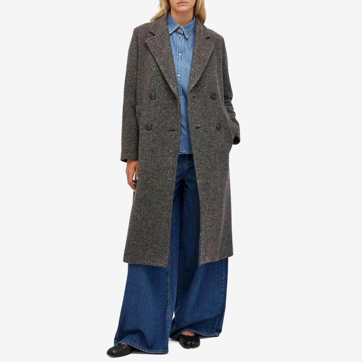 Weekend by Max Mara Women's Maxi Coat in Dark Grey Weekend Max Mara