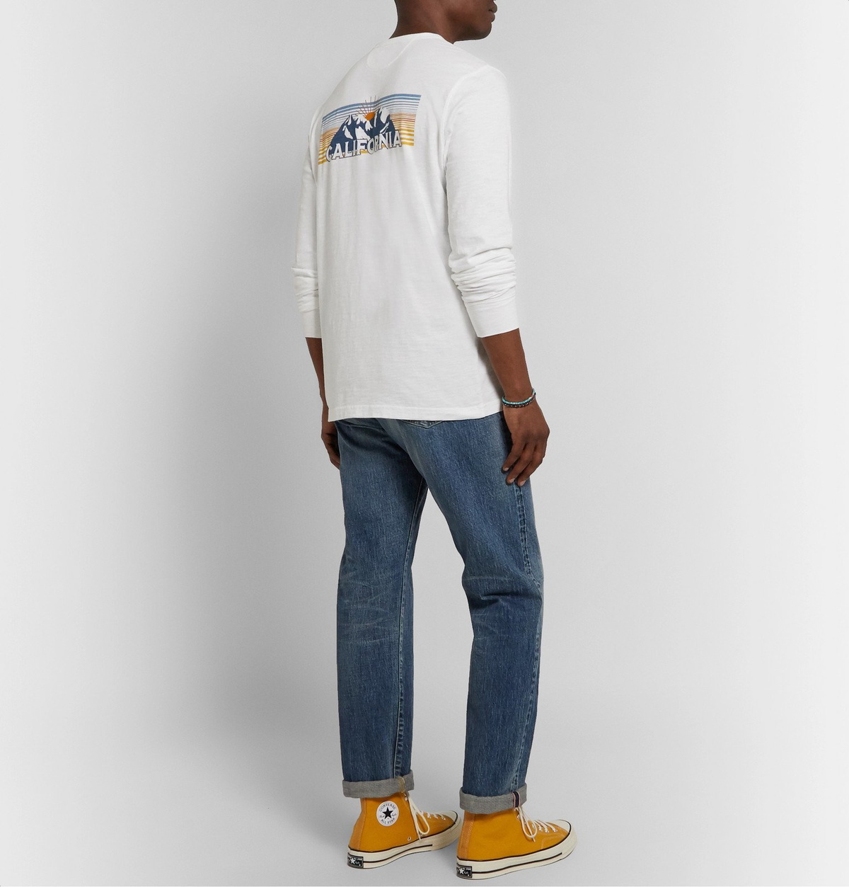 Faherty - California Printed Cotton-Jersey T-Shirt - White Faherty