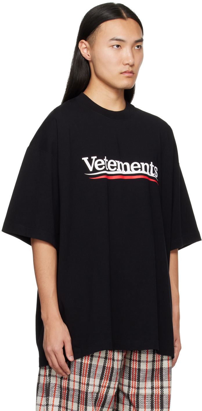 VETEMENTS Black Campaign T-Shirt Vetements