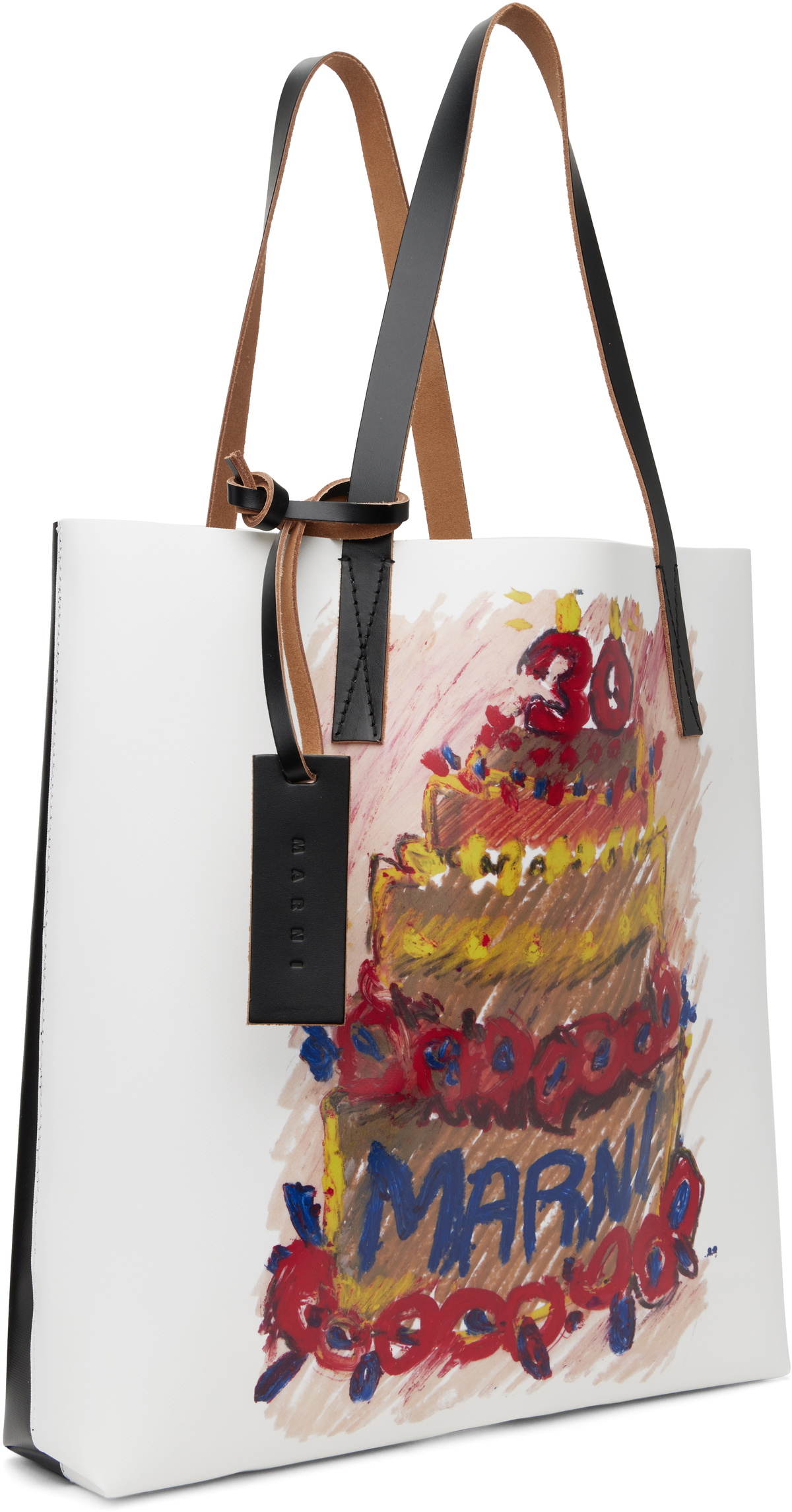 Marni White & Black Two Tone Tribeca Marni 30th Anniversary Tote Marni