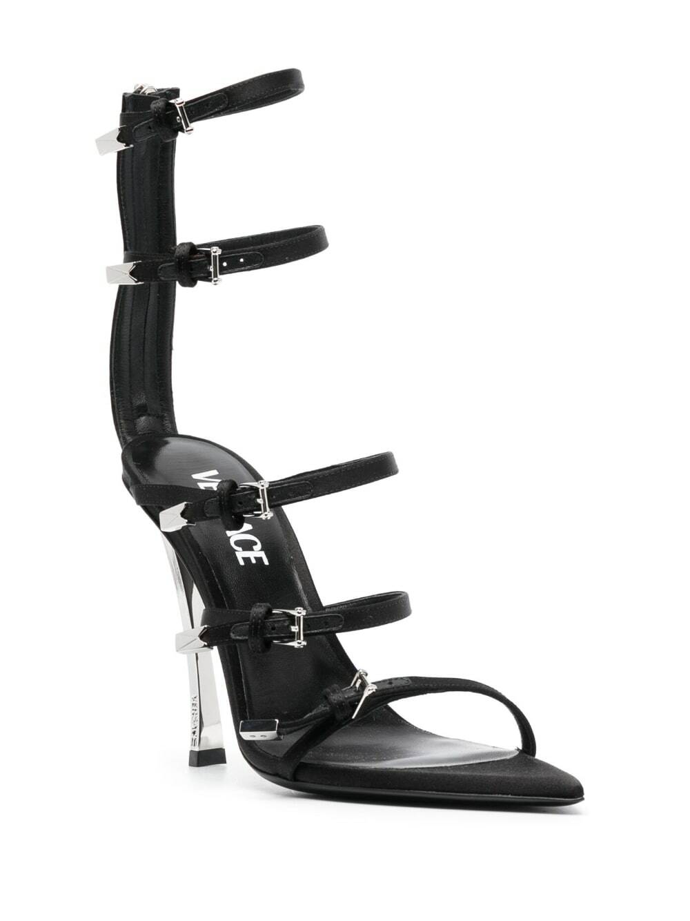 VERSACE - Leather Heel Sandals Versace