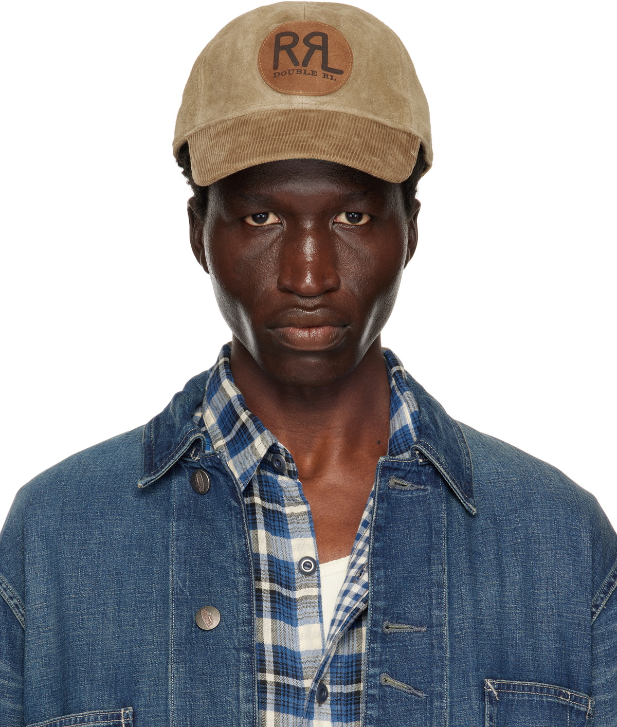 RRL Tan Ranch Logo Suede Ball Cap RRL