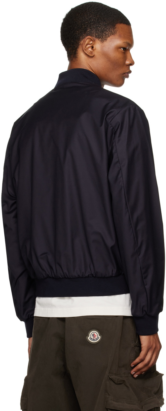 Moncler Navy Barn Reversible Bomber Jacket Moncler