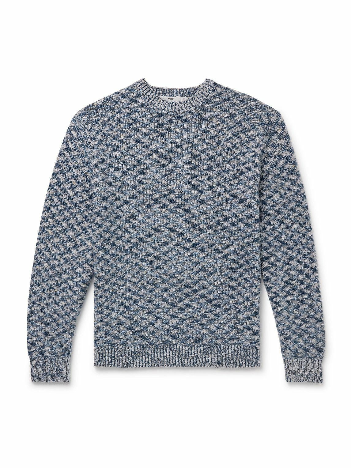 Inis Meáin - Claiochai Merino Wool and Cashmere-Blend Jacquard Sweater ...