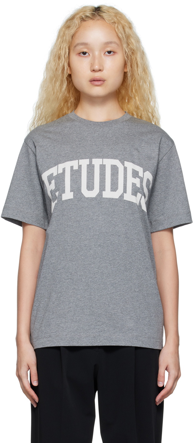 Études Gray Wonder University T-Shirt Etudes