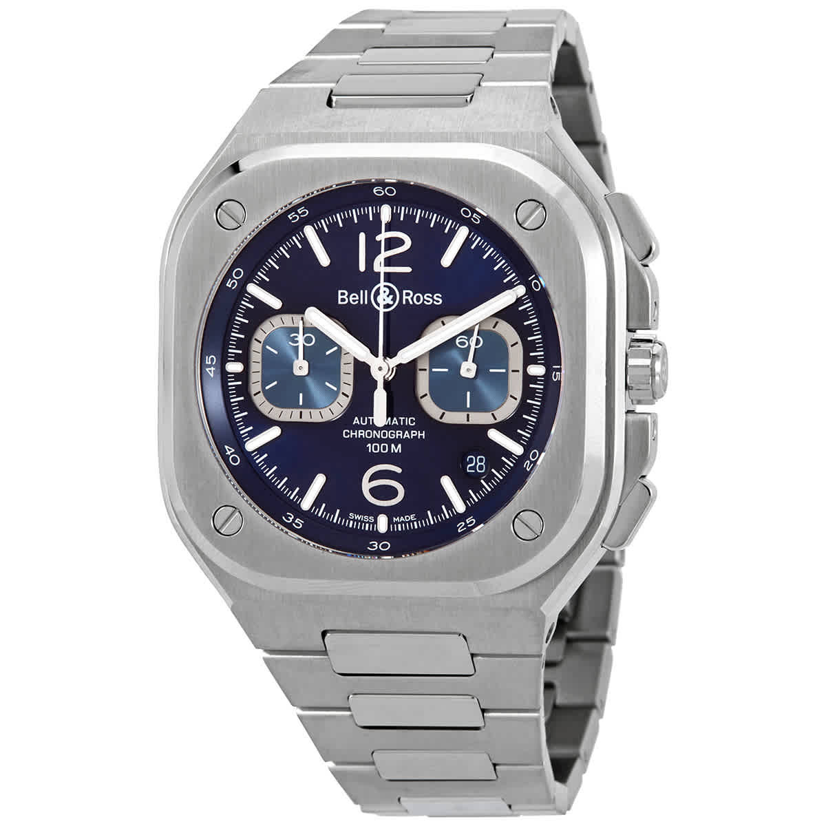 Bell and Ross Chronograph Automatic Blue Dial Mens Watch BR05C-BU-ST ...