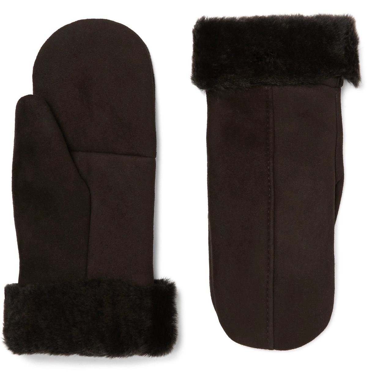 Dents - Inverness Shearling Mittens - Brown Dents