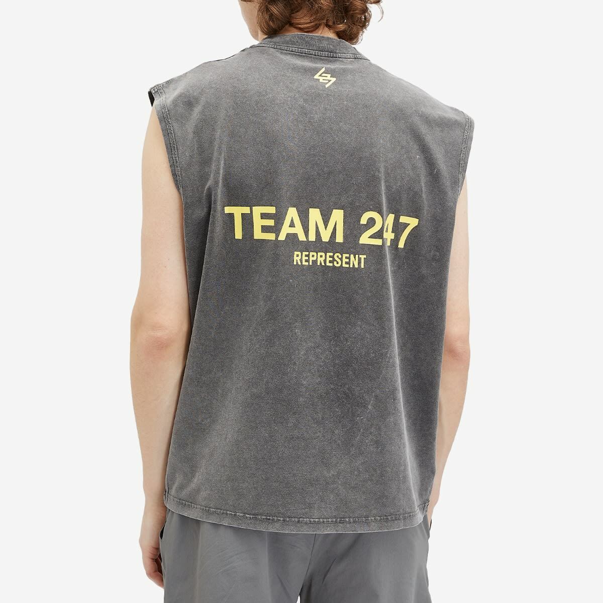 Represent Men's Team 247 Oversized Tank in Pewter/Lemon Represent