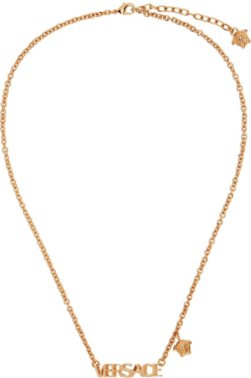 Versace Gold Logo Necklace Versace